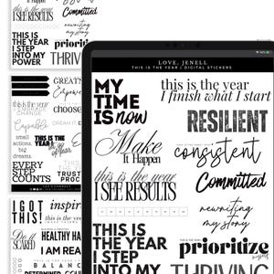 Digital Vision Board Stickers | Vision Board Graphics | Vision Board ...