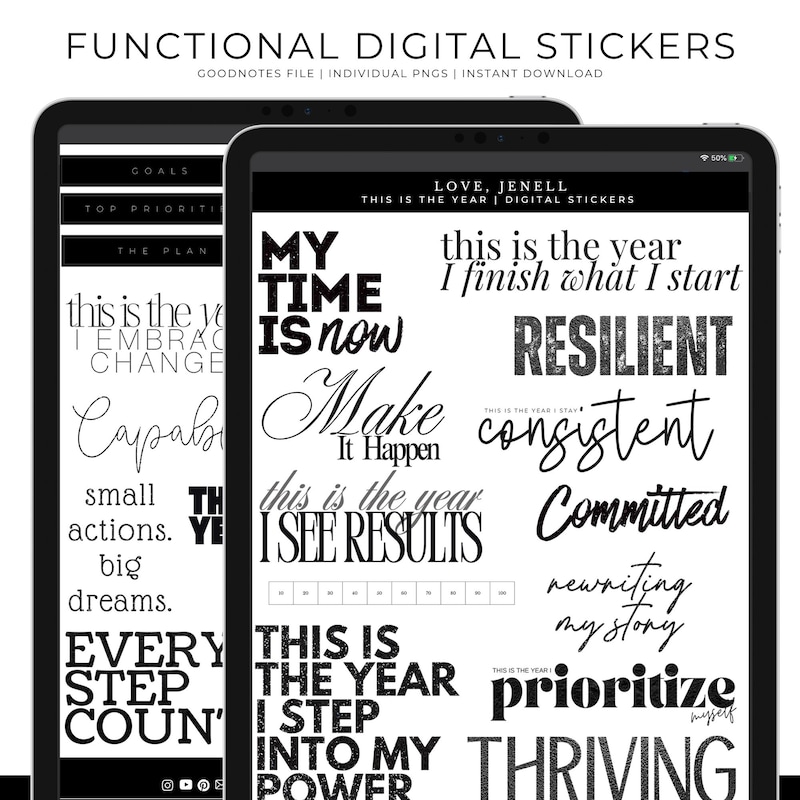 Vision Board Stickers - Etsy