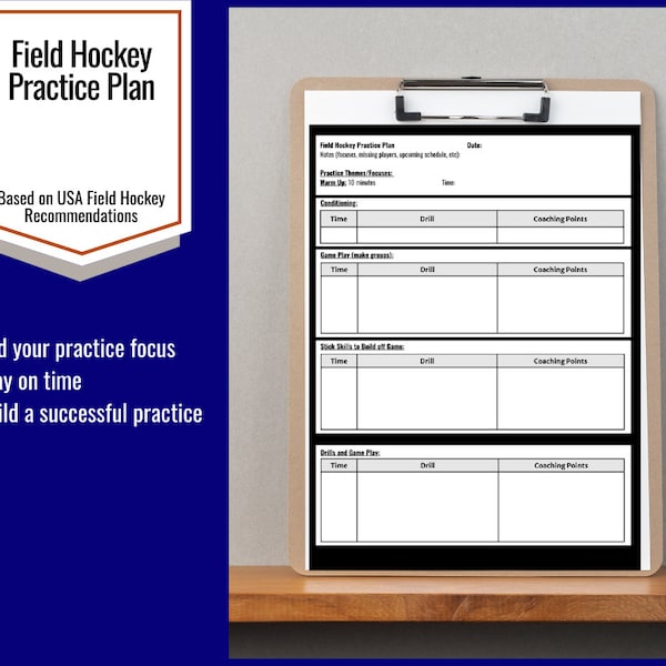 Hockey Practice Plan Template - Etsy
