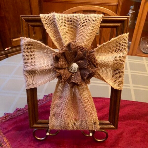 Burlap Cross Wreath - Etsy