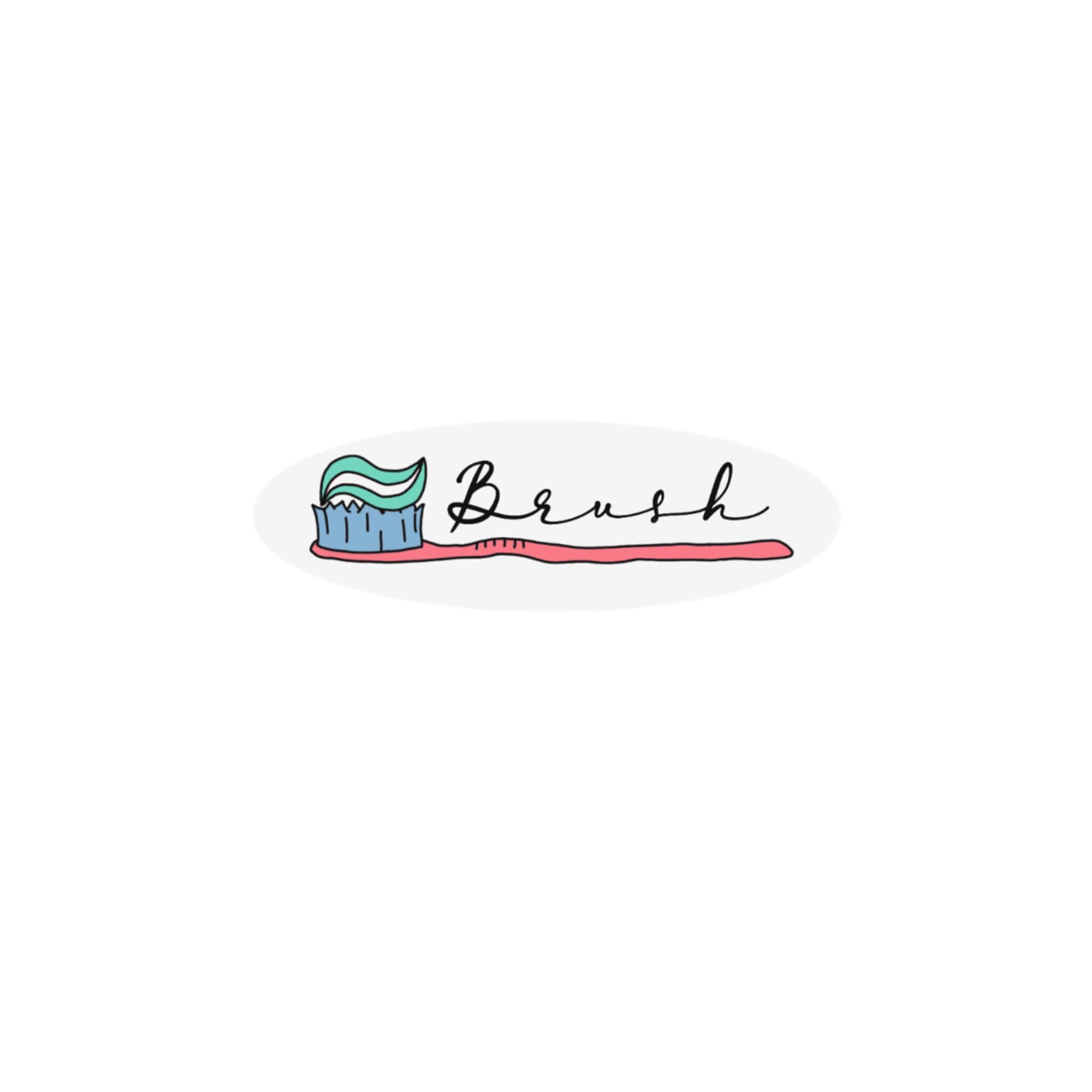 Tooth Brush Dental Hygiene PNG Sticker, Dental Sticker Digital File ...