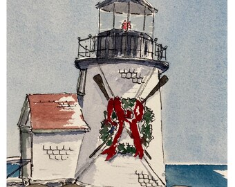 Brant Point Lighthouse Painting - Etsy