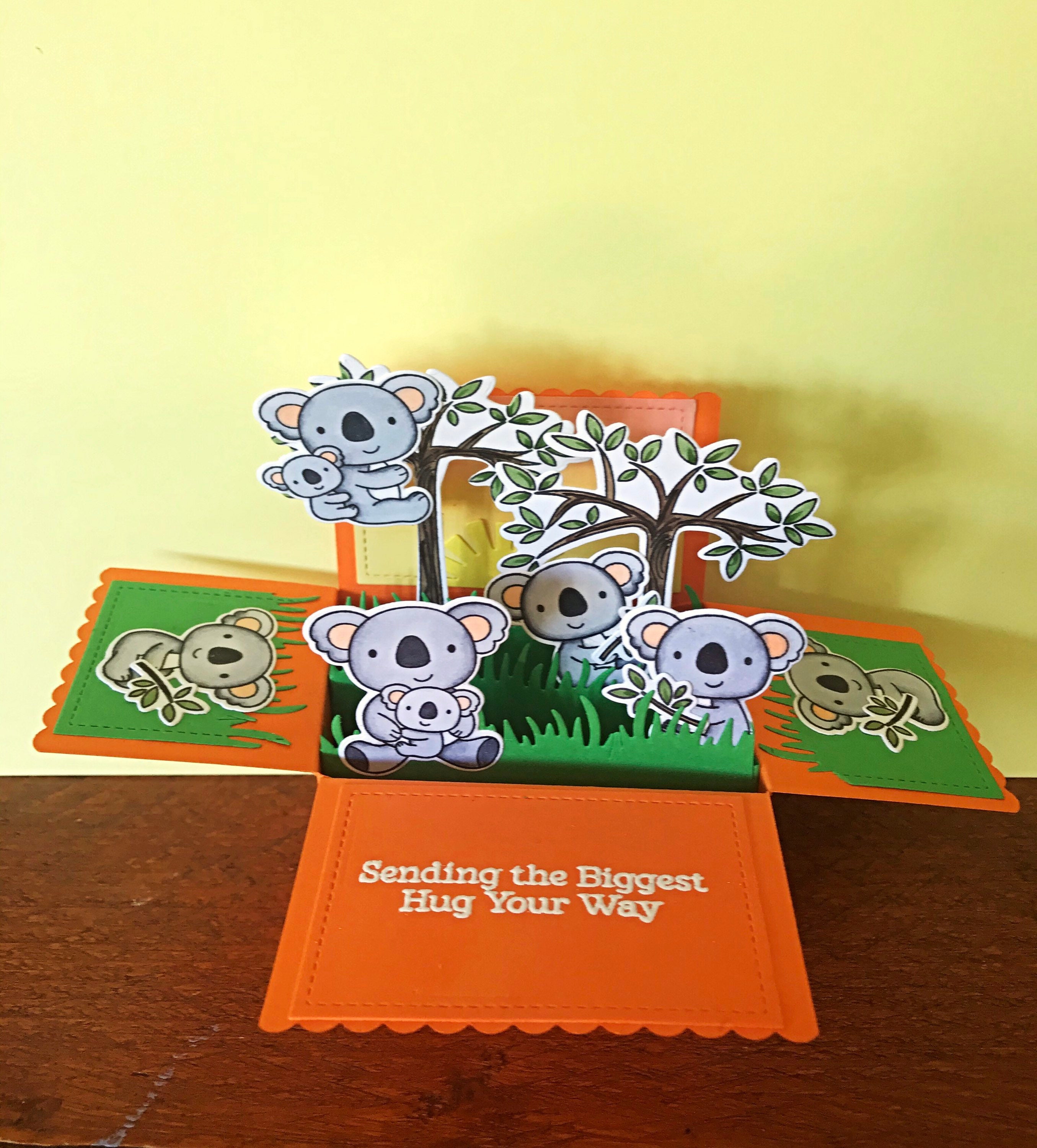 Handmade Koala Pop up Box Card | Etsy UK