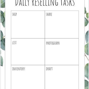 Reseller Toolkit Eucalyptus, Instant Download PDF Worksheets (total 7 ...