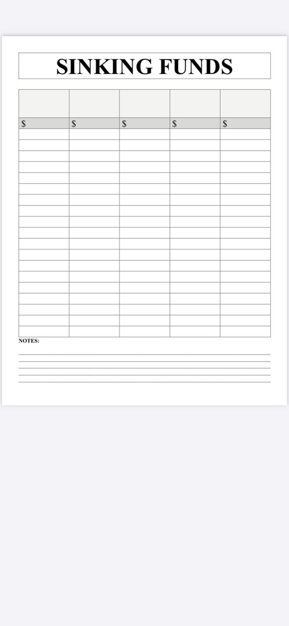 Sinking Funds Worksheet per Paycheck Budgeting Tool Digital - Etsy