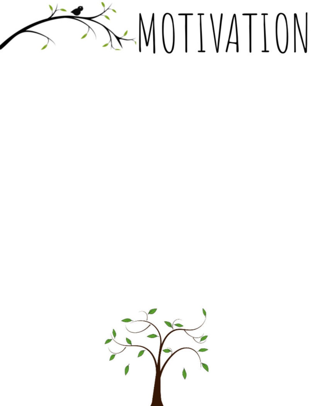 Motivation Notepad, Instant Download Digital Printable PDF, Motivated ...