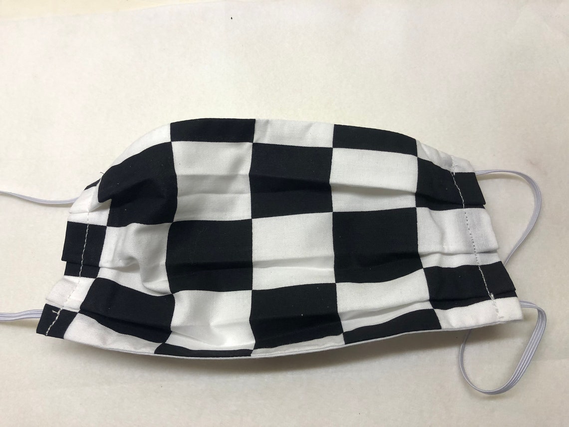 Checkered Flag Mask - Etsy