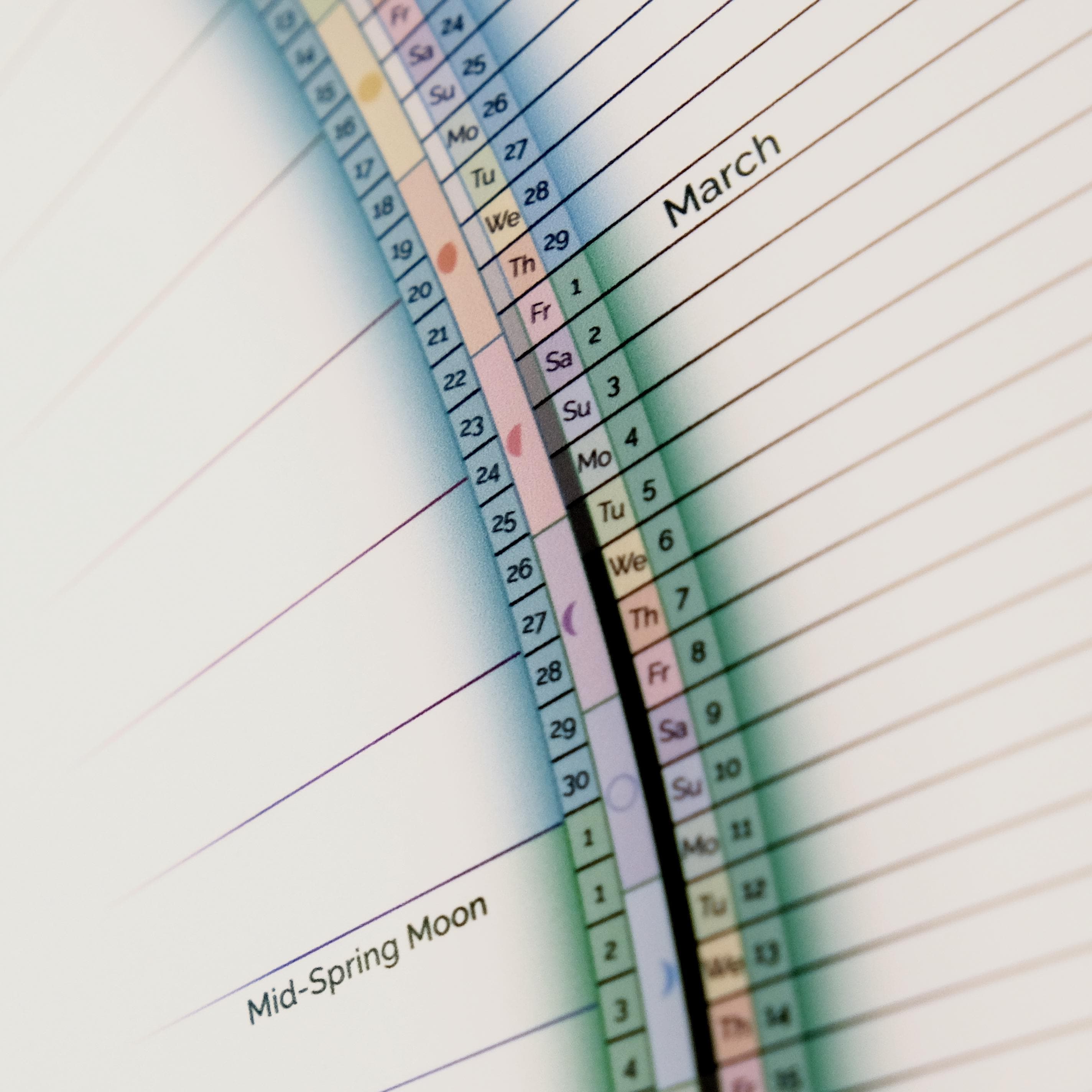 Lunar Calendar | Wheel of the Year | Full Moon Phase Calendar | Winter ...