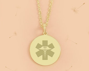 Diabetic Medical Alert Necklace - Etsy