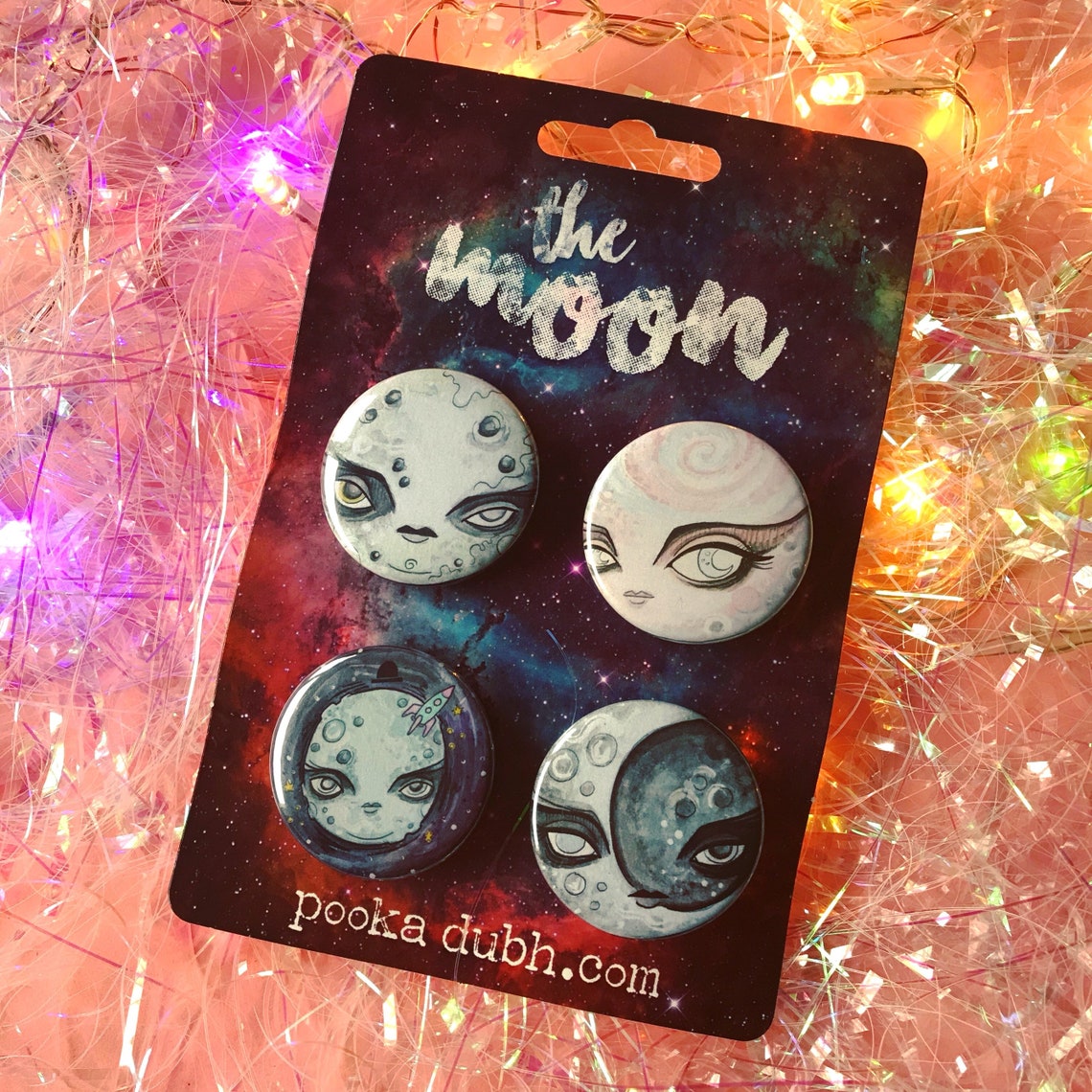 Moon Badges - Etsy