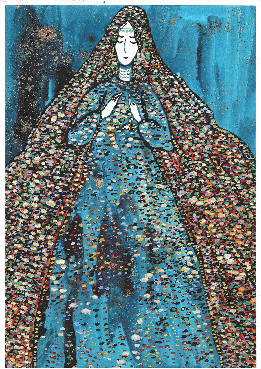 Blue Lady Print - Etsy