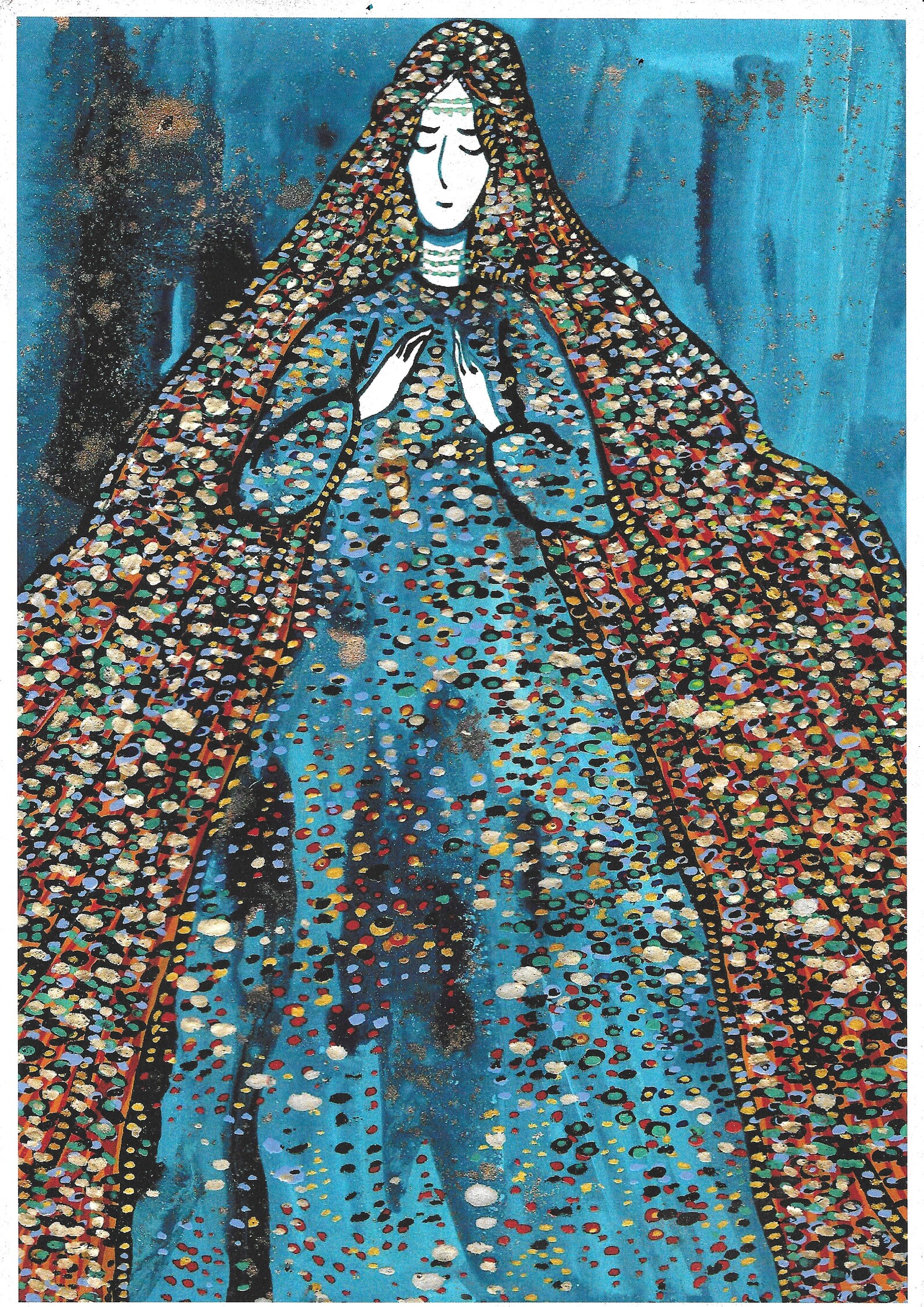 Blue Lady Print - Etsy