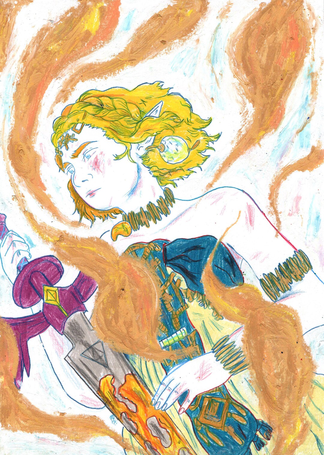 Zelda - Original A4 Drawing - Etsy