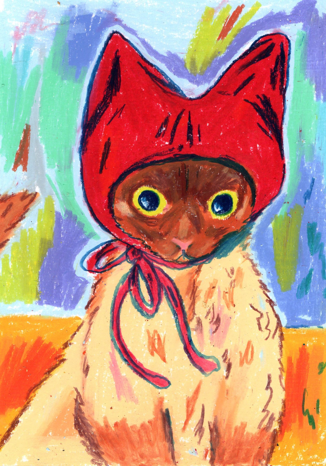 Silly Hat - Original A5 Drawing - Etsy