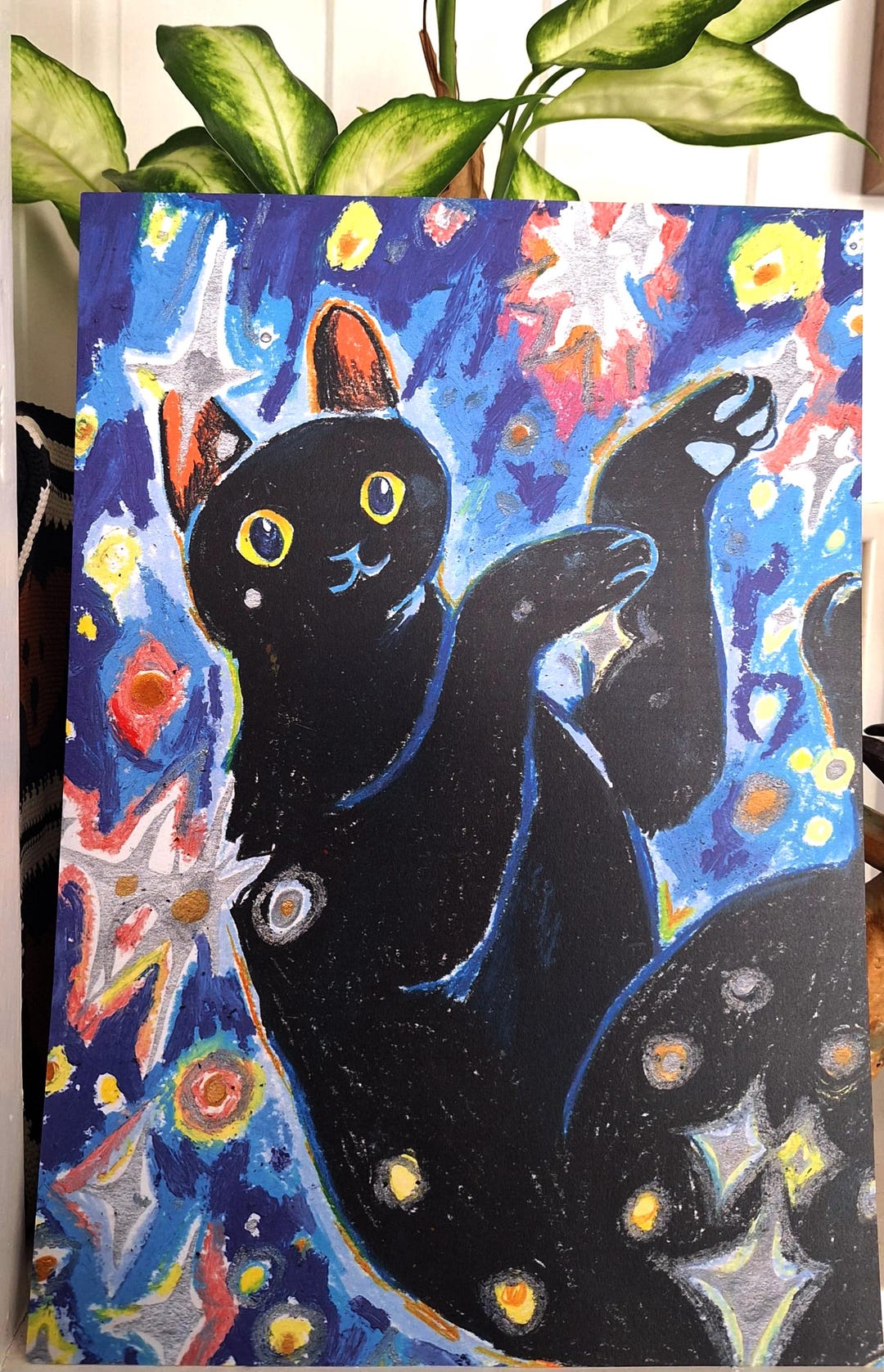 Black Cat - A4 Print - Etsy