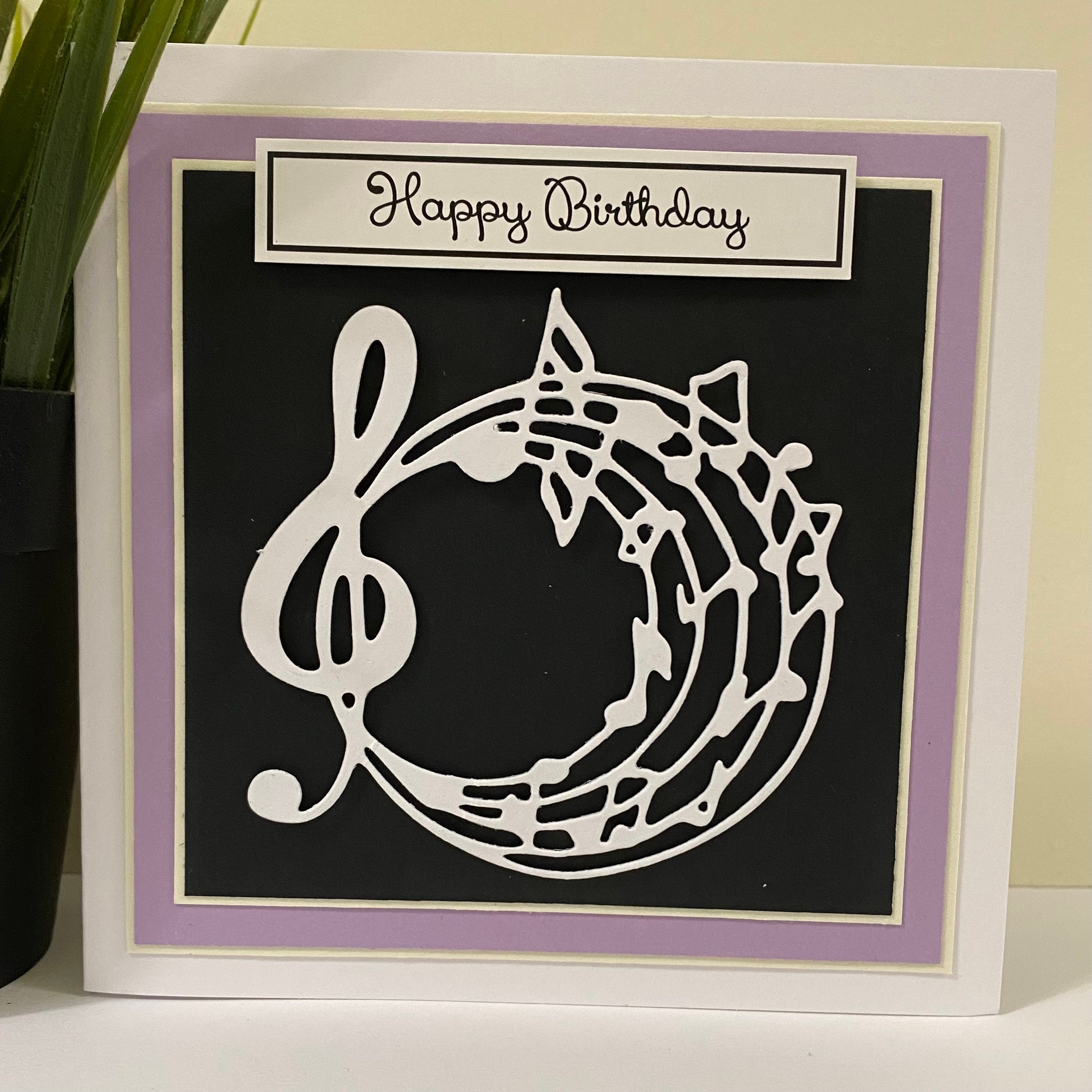 Musical Notes Birthday Card Handmade Musical Notes Musical - Etsy