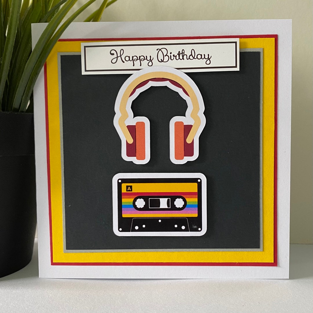Rockstar Birthday Card, Rock Band Birthday Card, Birthday Card, Musical ...