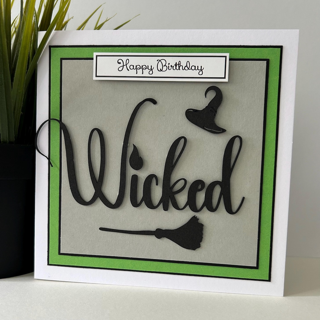 Wicked Birthday Card, Wicked Inspired Birthday Card, Musical Themed ...