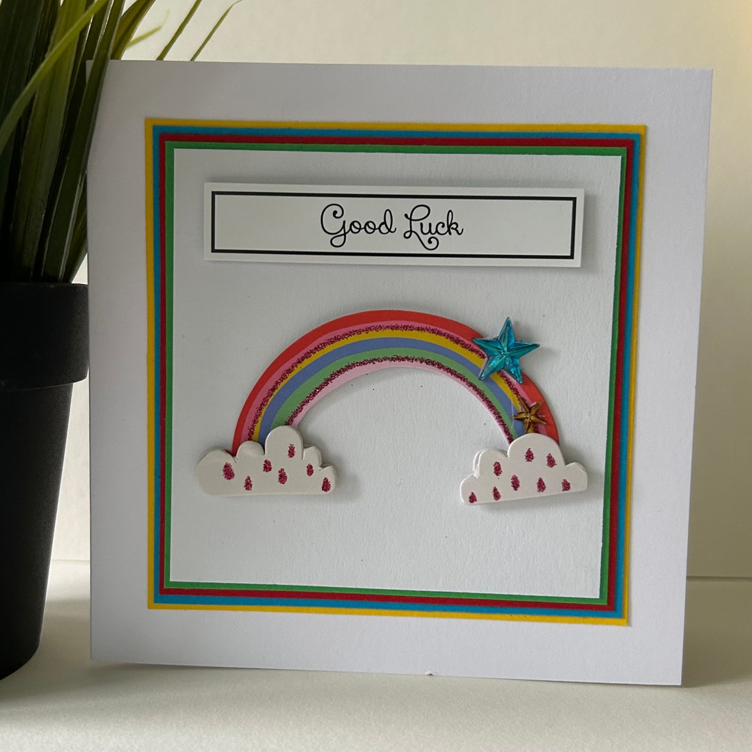 Good Luck Rainbow Card, Good Luck Rainbow, 3d Rainbow Card, New Job ...