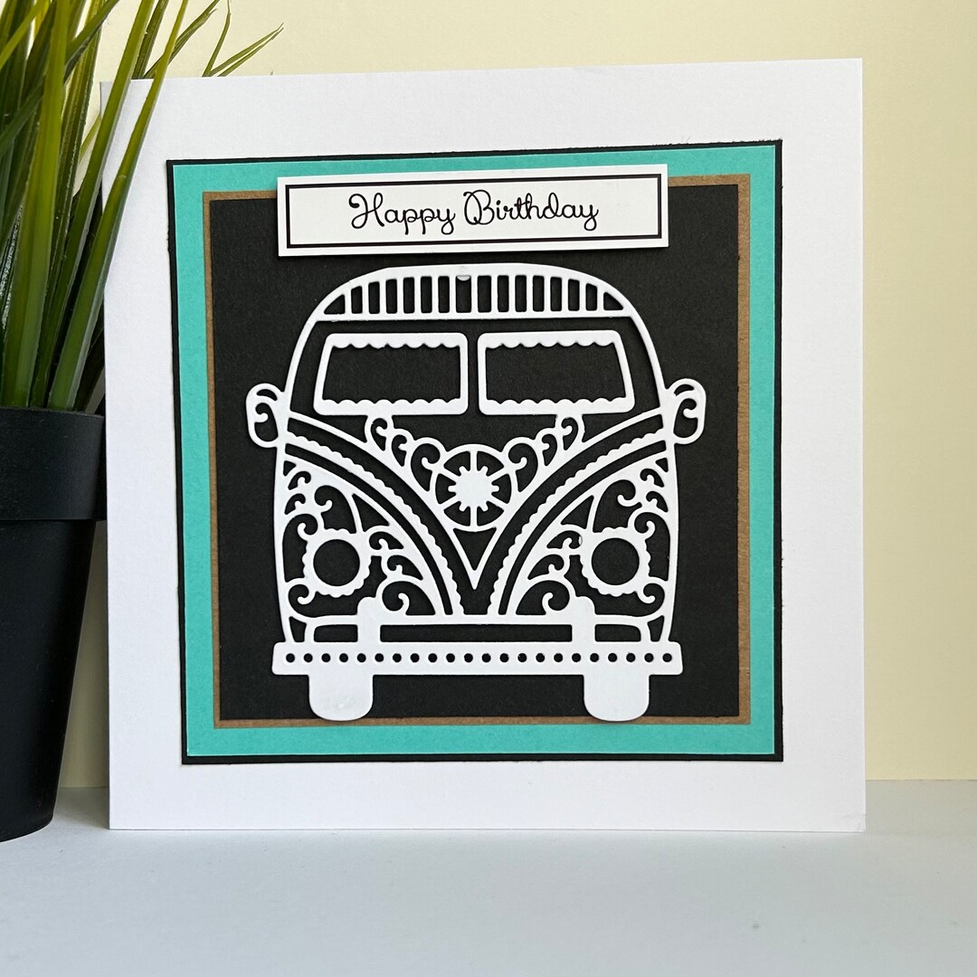 Camper Van Birthday Card, Camper Van Card, Birthday Card for Dad ...