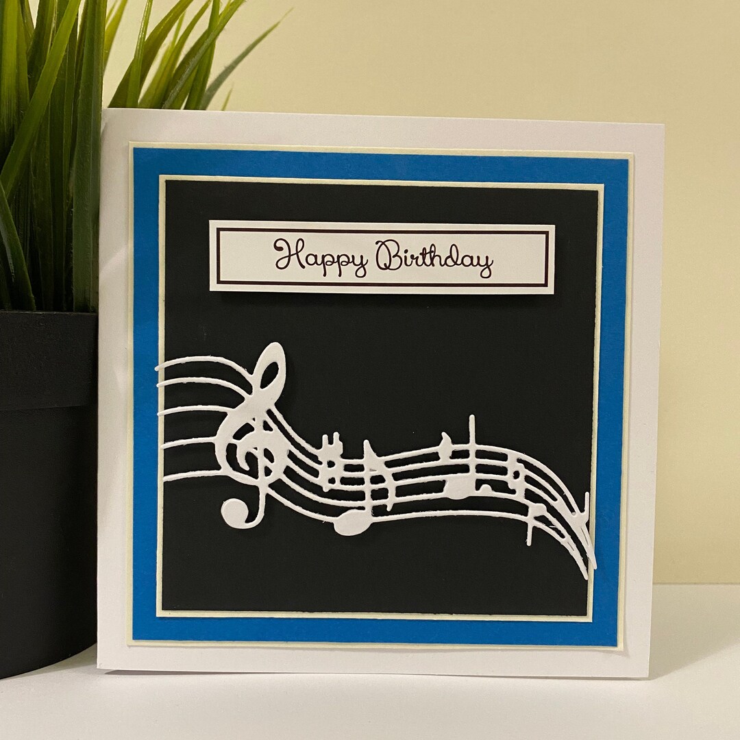 Musical Notes Card, Birthday Card, Musical Notes - Etsy