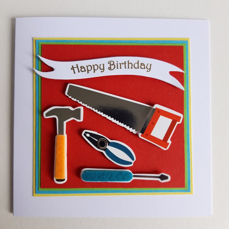 DIY Birthday Card Tools Birthday Card - Etsy
