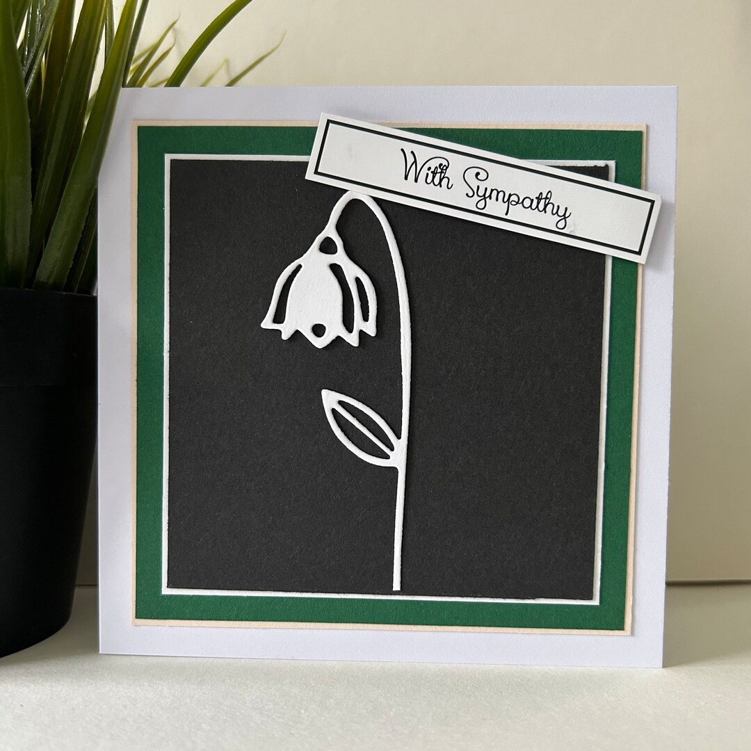 Handmade Snowdrop Sympathy Card, Bereavement Card - Etsy