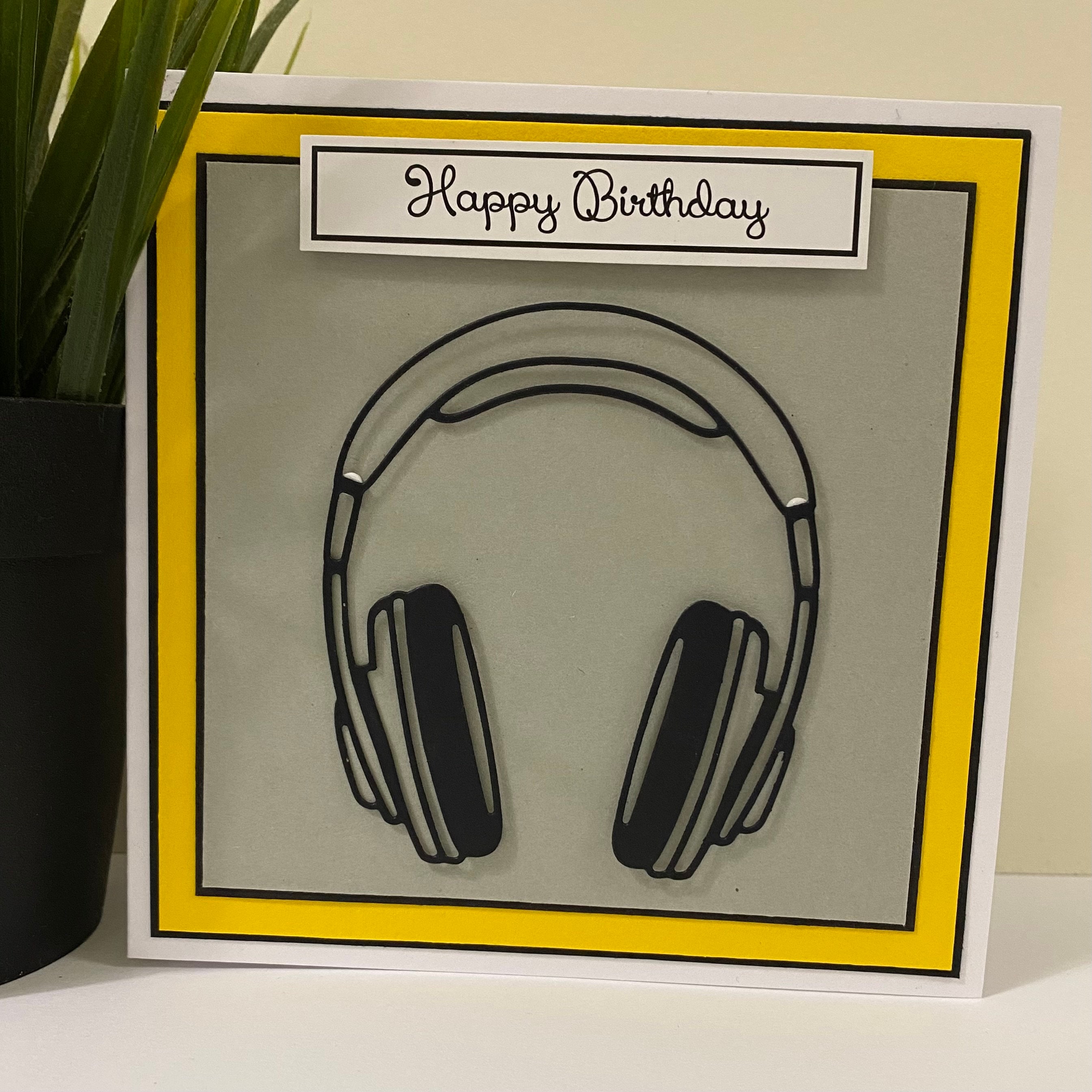 Headphones Birthday Card Son Birthday Headphones - Etsy UK