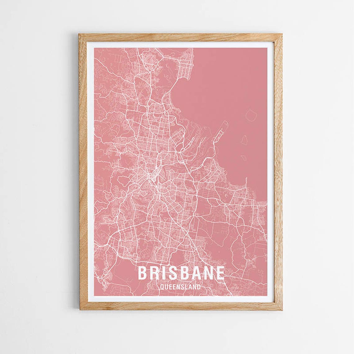 Brisbane Area Map Print / Australia / City Print / Australian - Etsy