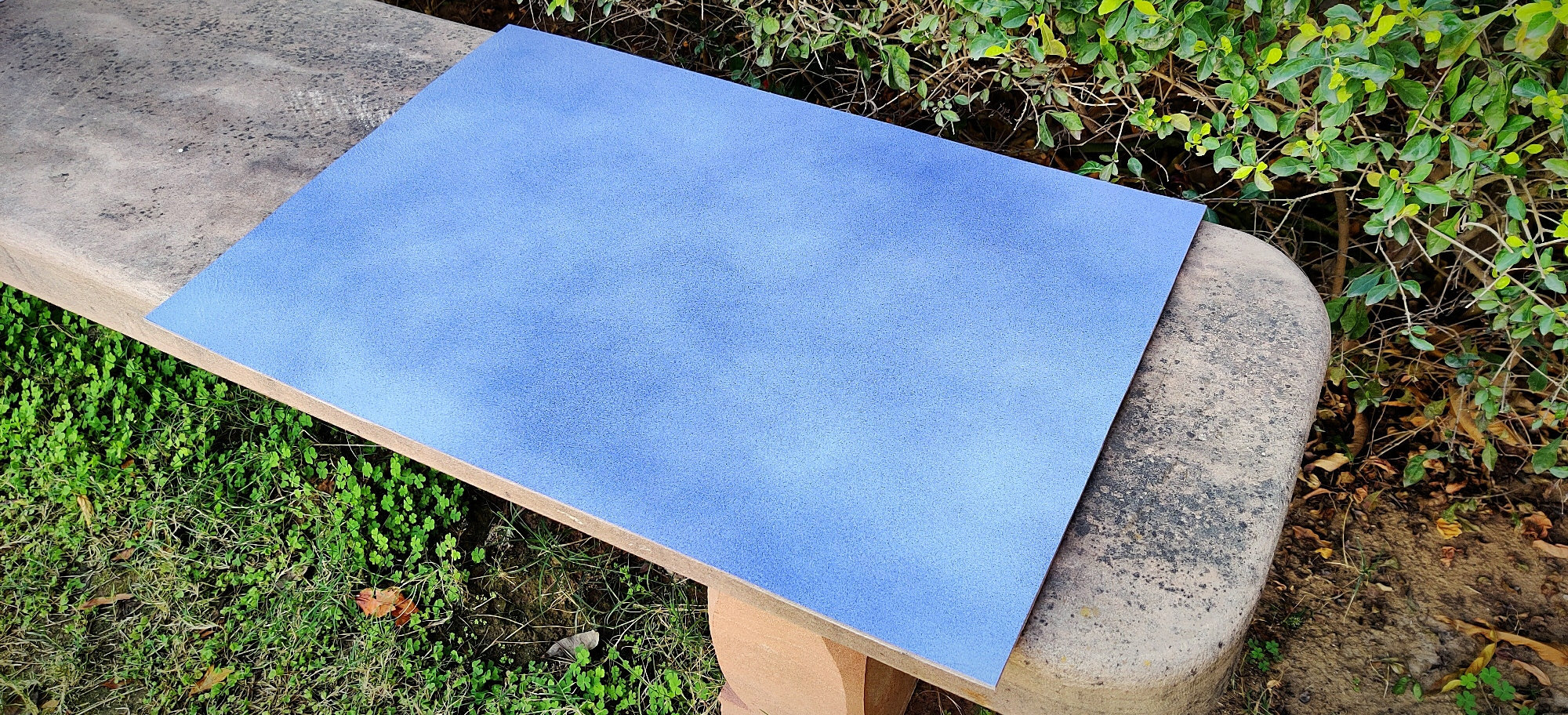 Leather Desk Pad Light Blue Desk Mat Sky Blue Placemat - Etsy