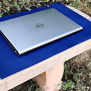 Top Grain Leather Table Mats, Conference Desk Pad, Navy Blue Placemat ...