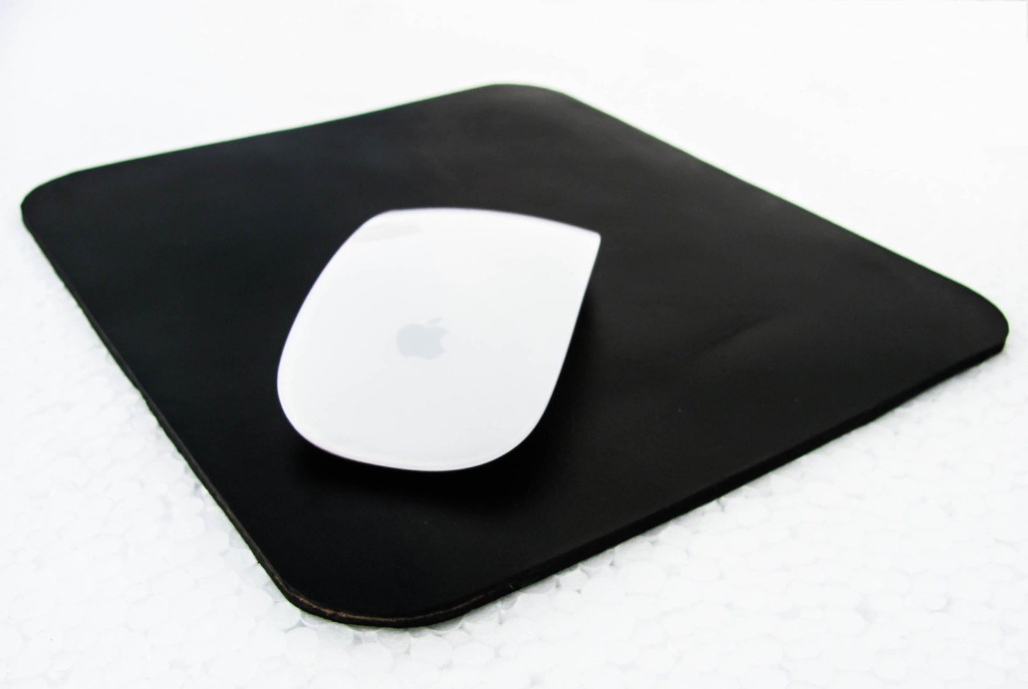 Black Mousepad Genuine Vintage Leather Desk Pad Leather | Etsy