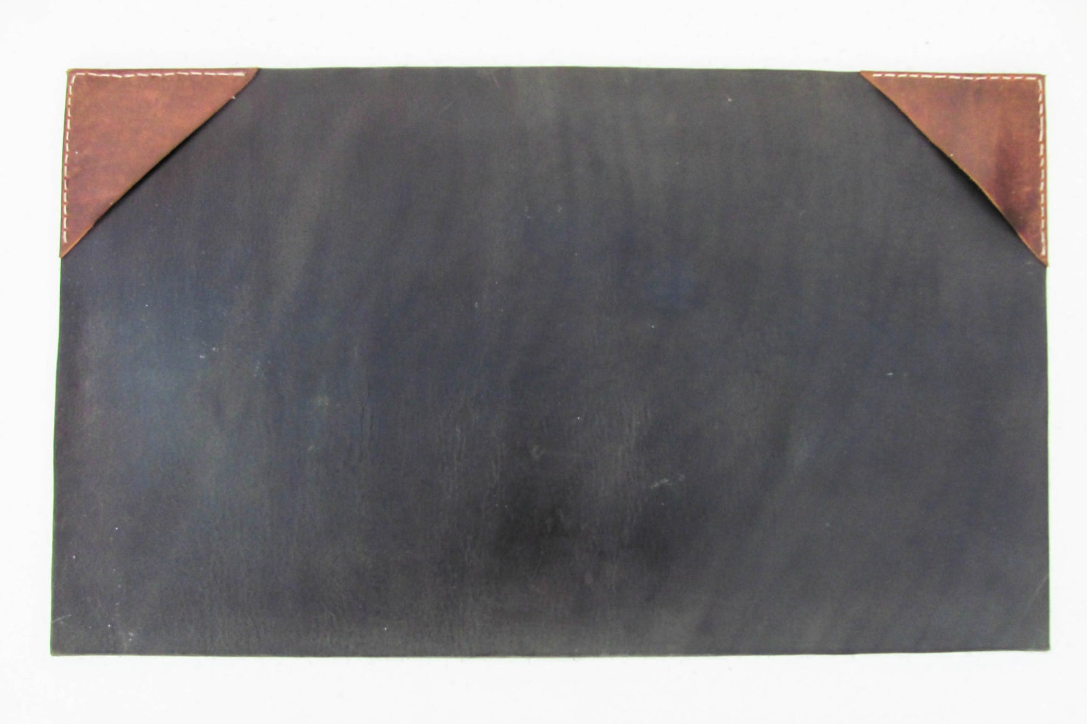 Vintage Black Genuine Desk Mat Leather Desk Mat Pad With | Etsy