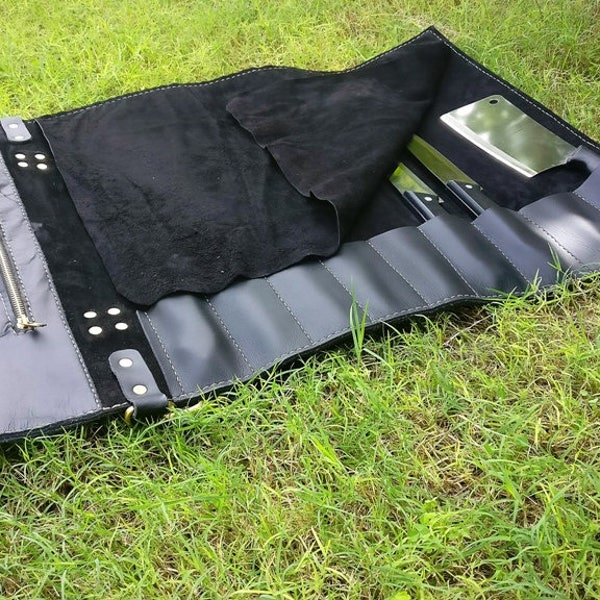 Vintage Black Genuine Desk Mat, Leather Desk Mat Pad With Corners ...