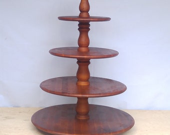 Rustic Wood Cupcake Stand - Etsy