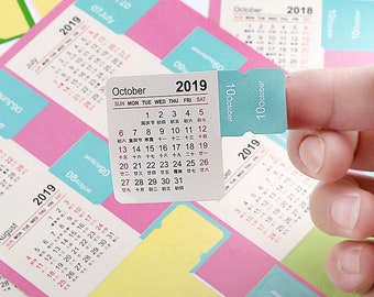 Calendar sticker calendar Index sticker kraft stickers | Etsy