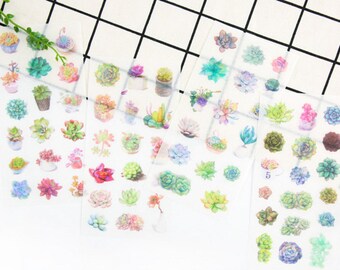 46pcs Succulent stickers Plant sticker flower stickers | Etsy