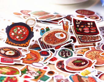 Cute food stickers | Etsy