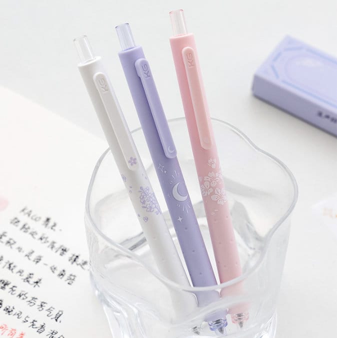 3pcs Set Gel Pen Planner Pens Sakura Pen Kawaii - Etsy
