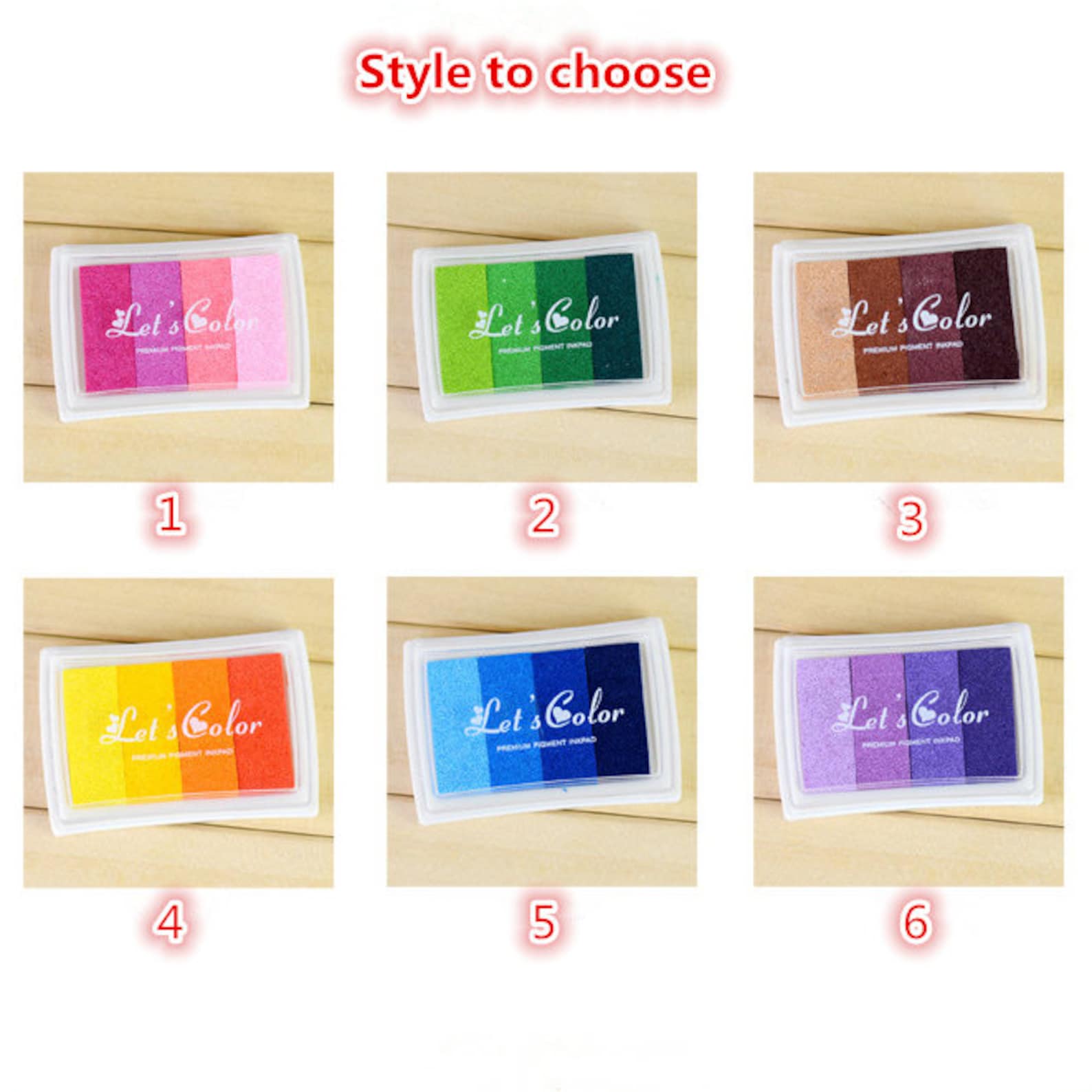 Ink Pad Colorful Inkpad Stamp Ink Pad Rainbow Ink Pad - Etsy