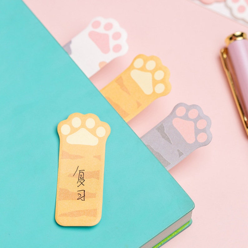 Cat Paw Sticky Notes, Planner Memo, to Do Sticky Notes, Kawaii Notepad ...