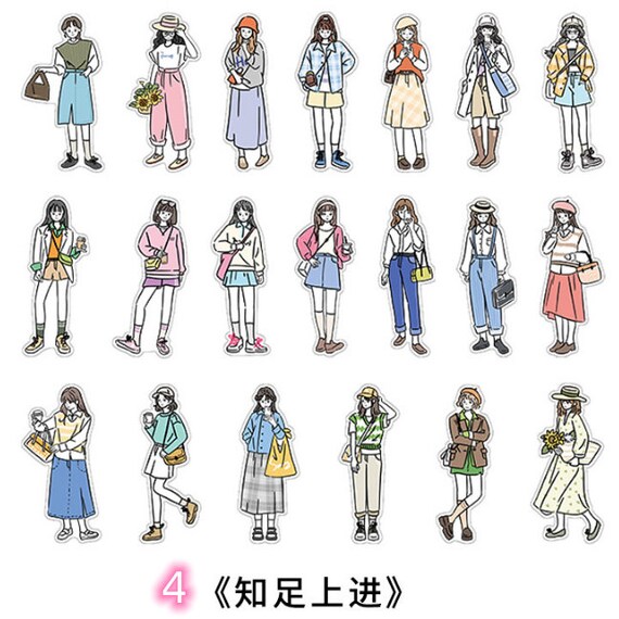 Cute girl stickers store