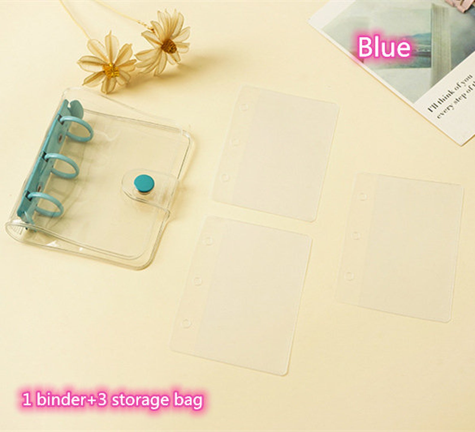 3 Ring Planner Binder, Mini Binder, Planner Cover, Kawaii Binder, PVC ...