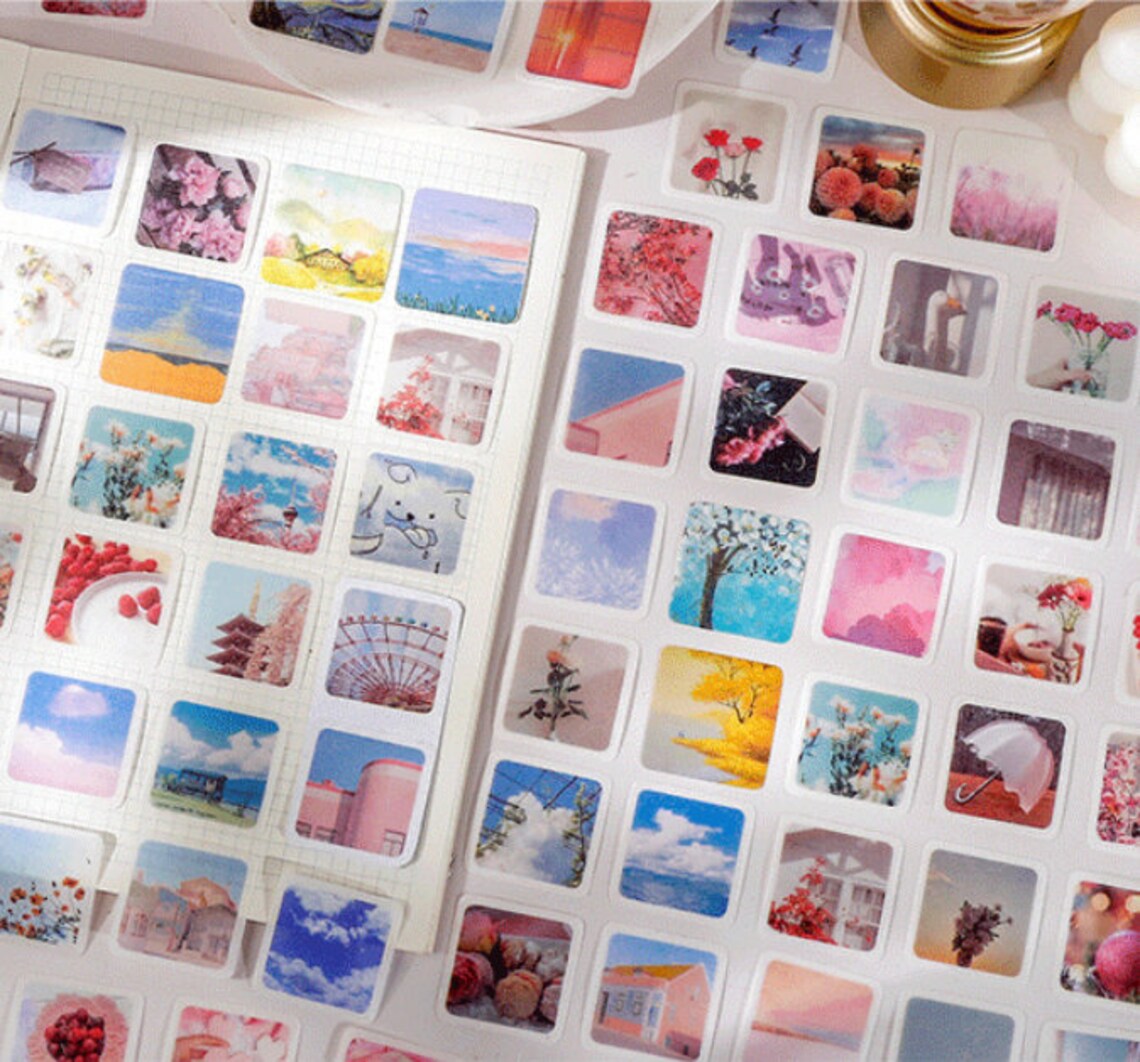 200pcs flowers stickers scenery stickers plants photo | Etsy