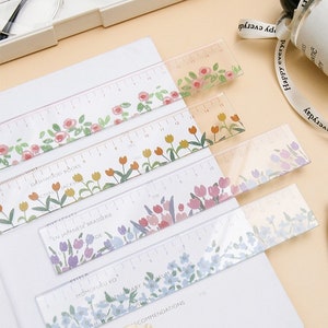 Flower Ruler, 15cm, Drawing Ruler, Learning, Cute Ruler, Kawaii ...