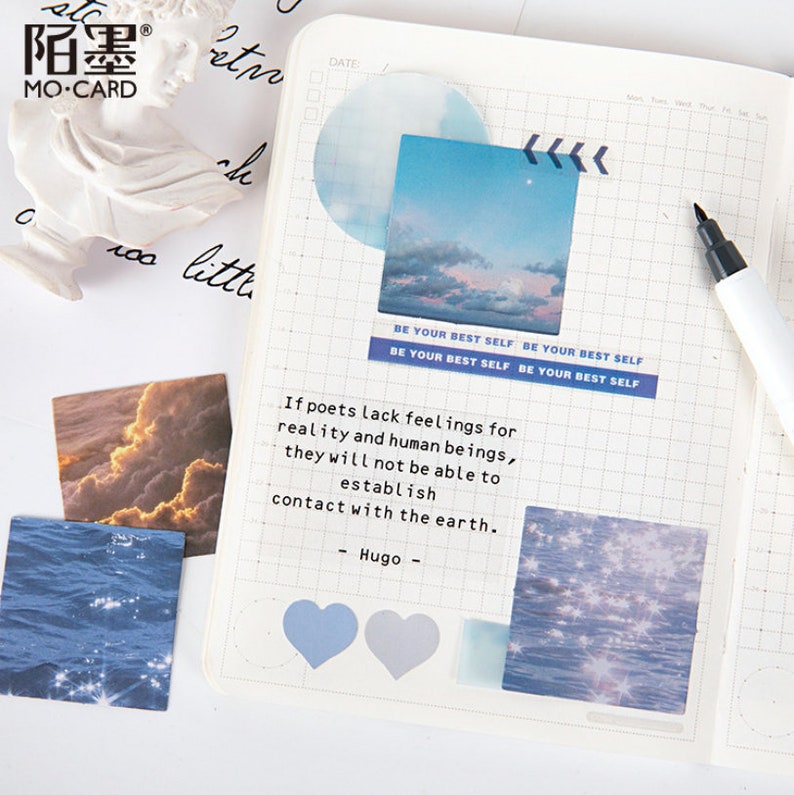 46pcs, Cloud Stickers, Sky, Cute Stickers, Journal, Sticker Box ...
