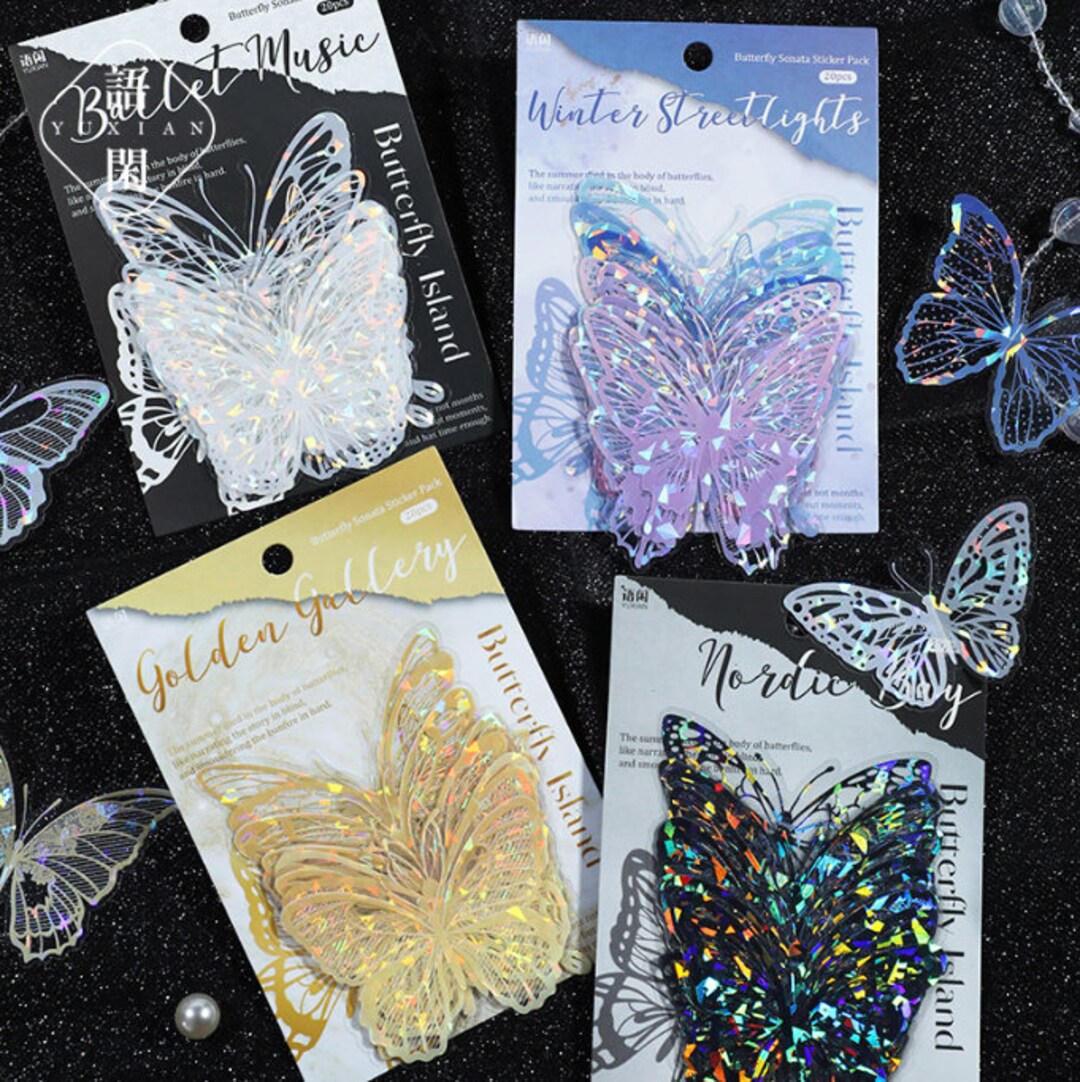 20pcs, Butterfly Stickers, Photo Album Decoration, Pretty Stickers ...