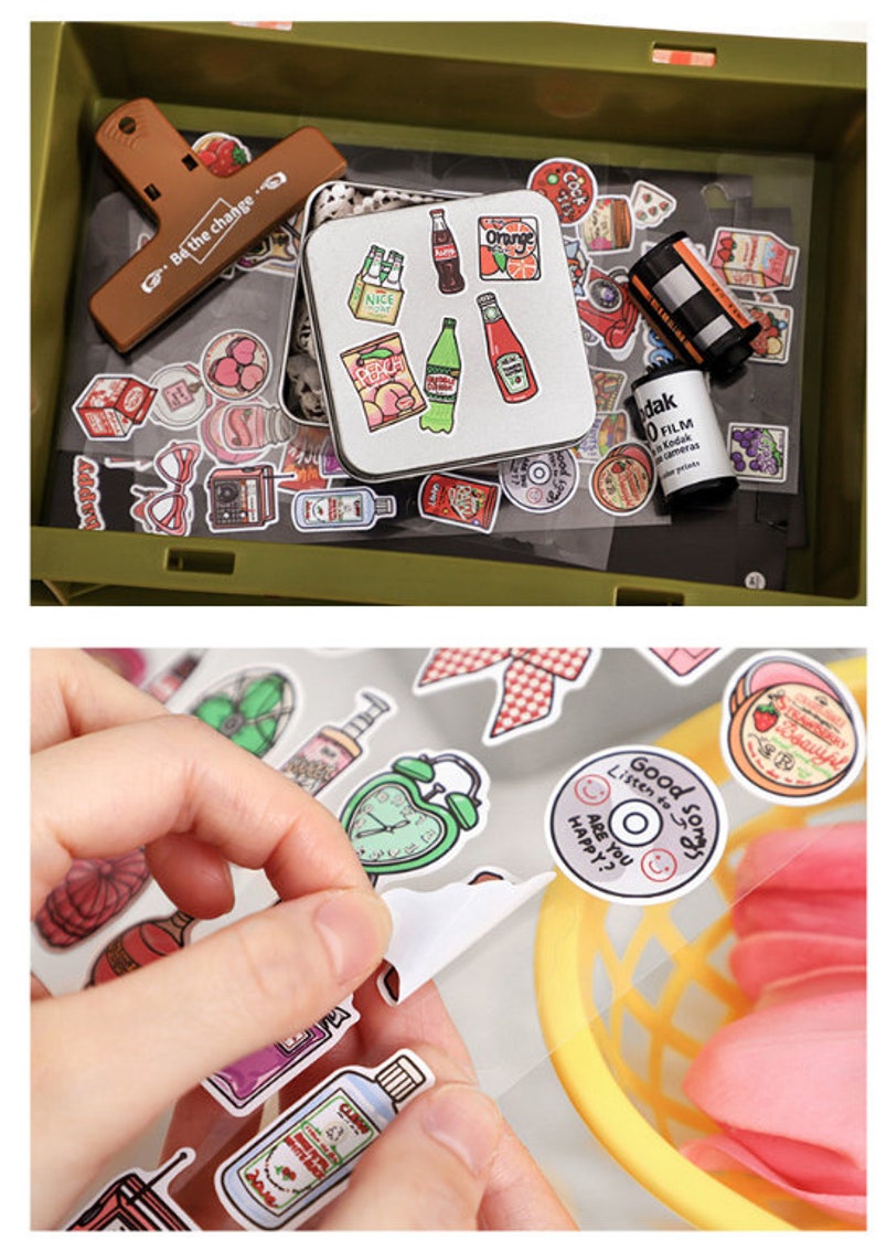 Food Sticker Life Stickers Cute Stickers Card - Etsy