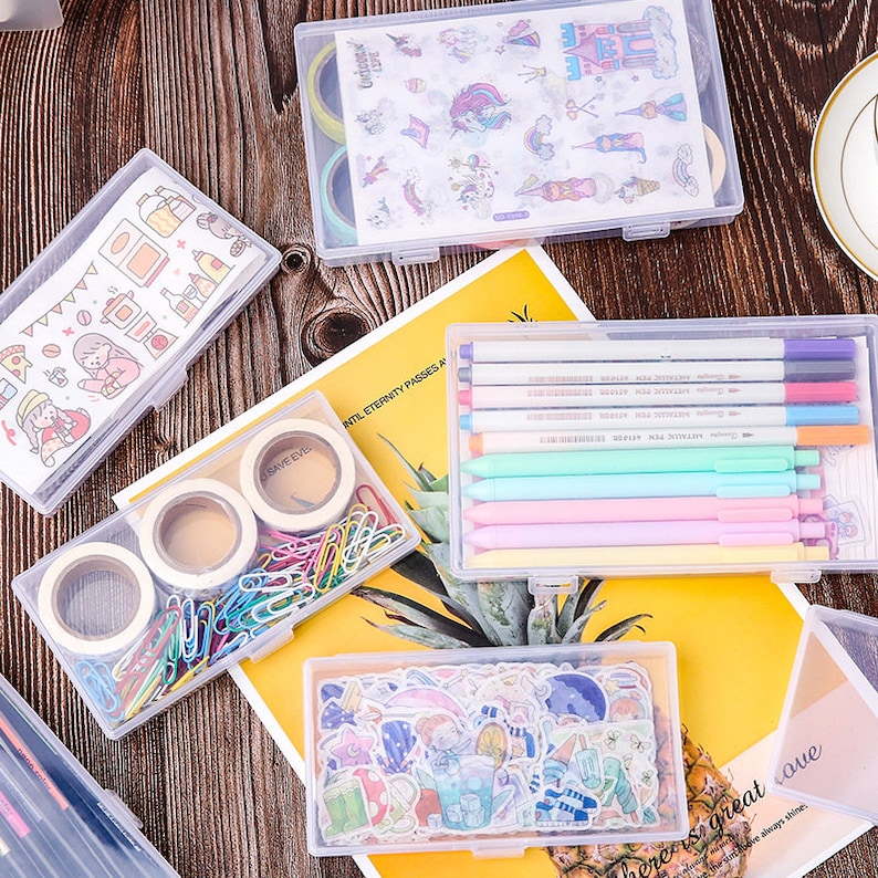 Sticker Storage Box, Desk Storage, Plastic Storage Box, Bead Container ...