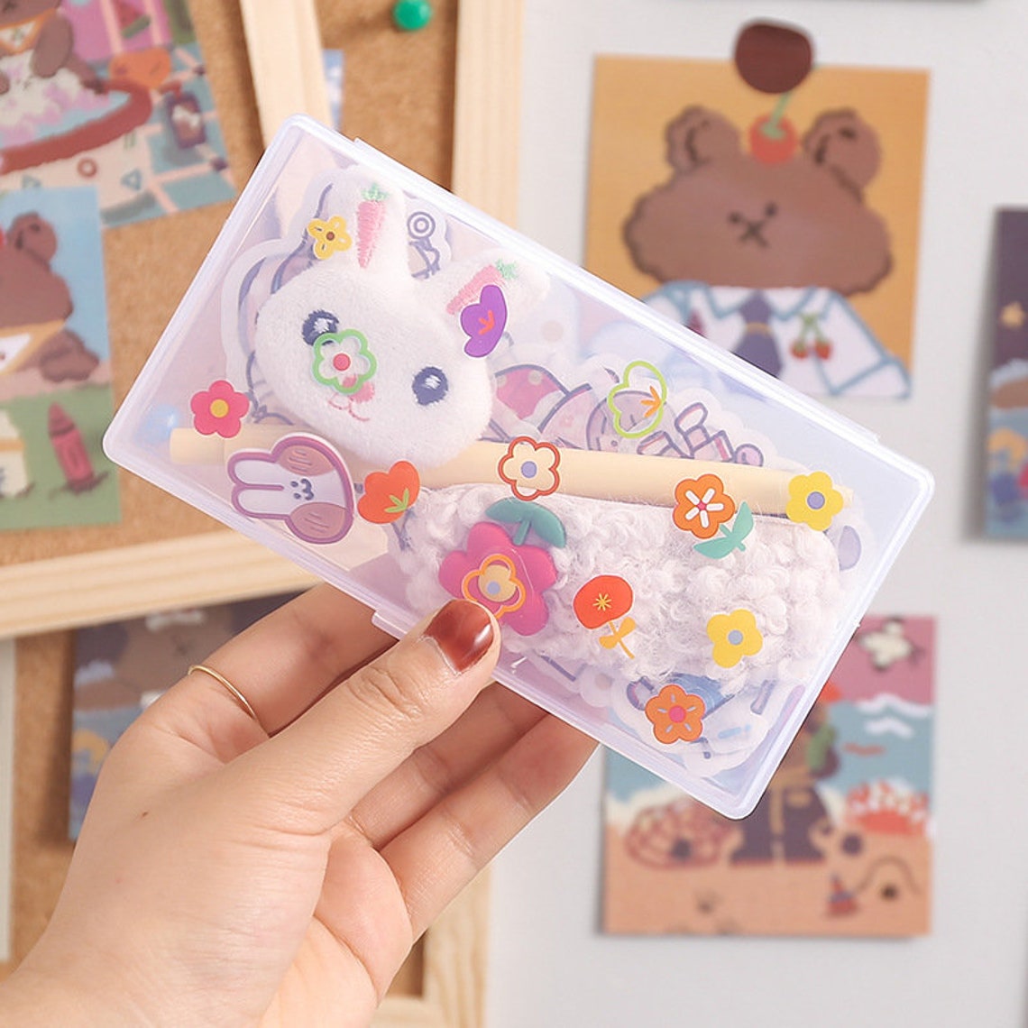 Sticker Storage Box Desk Storage Plastic Storage Box Bead | Etsy